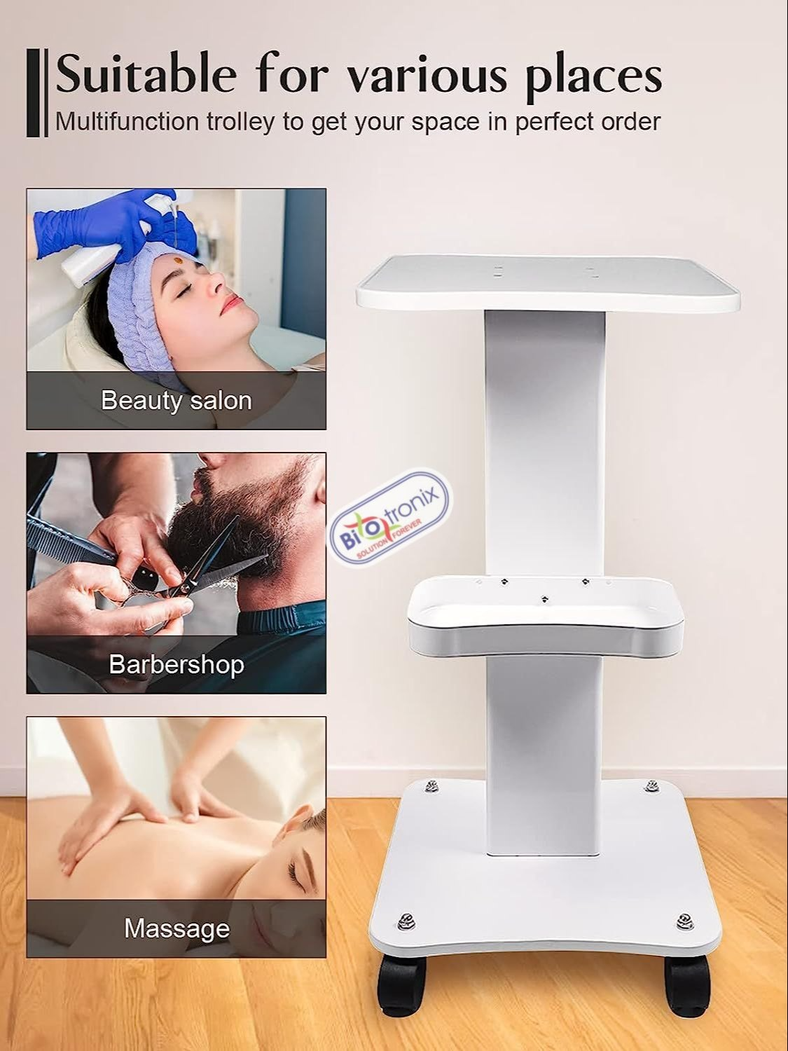 Hair Salon Utility Trolley With Storage Beauty Equipment Trolley With ...