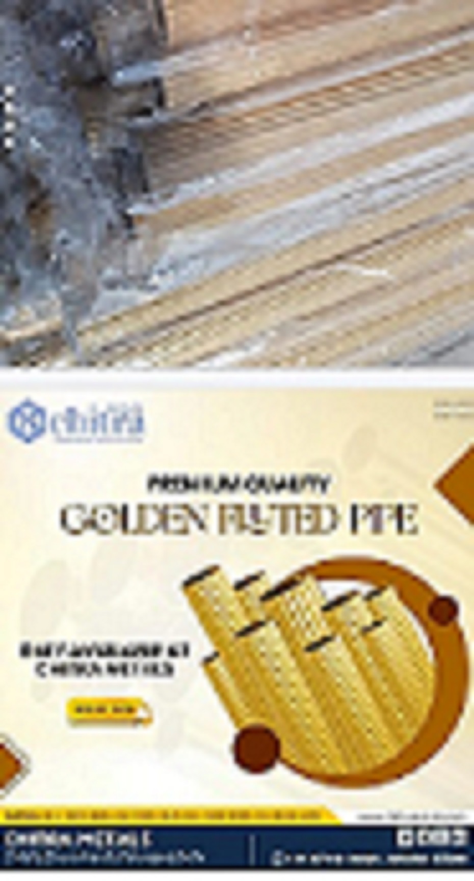 Round Aluminum Golden Fluted Pipes at Best Price in New Delhi | Chitra ...