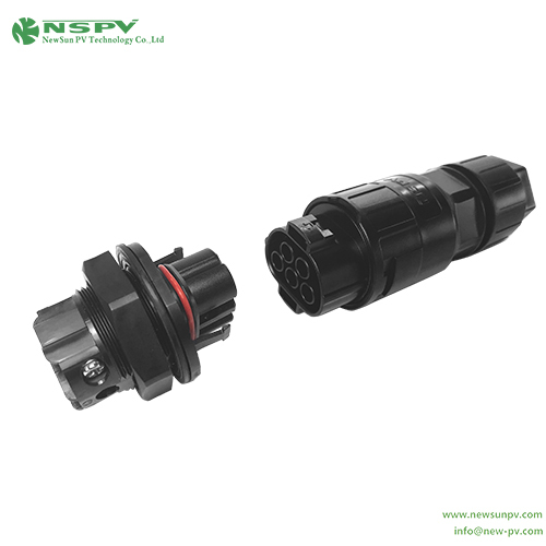 5 Pin Solar Ac Connectors 500v Max. 50a Pv Ac Wire Coupelr Cable Female ...