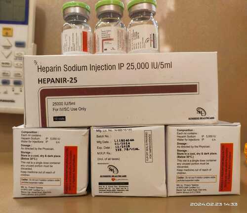 Heparin Sodium Injections - 10 Vials Per Box, Synthetic Anticoagulant ...