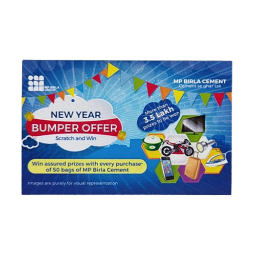 New Year Bumper Offer Plastic Scratch Cards - Color: Different ...