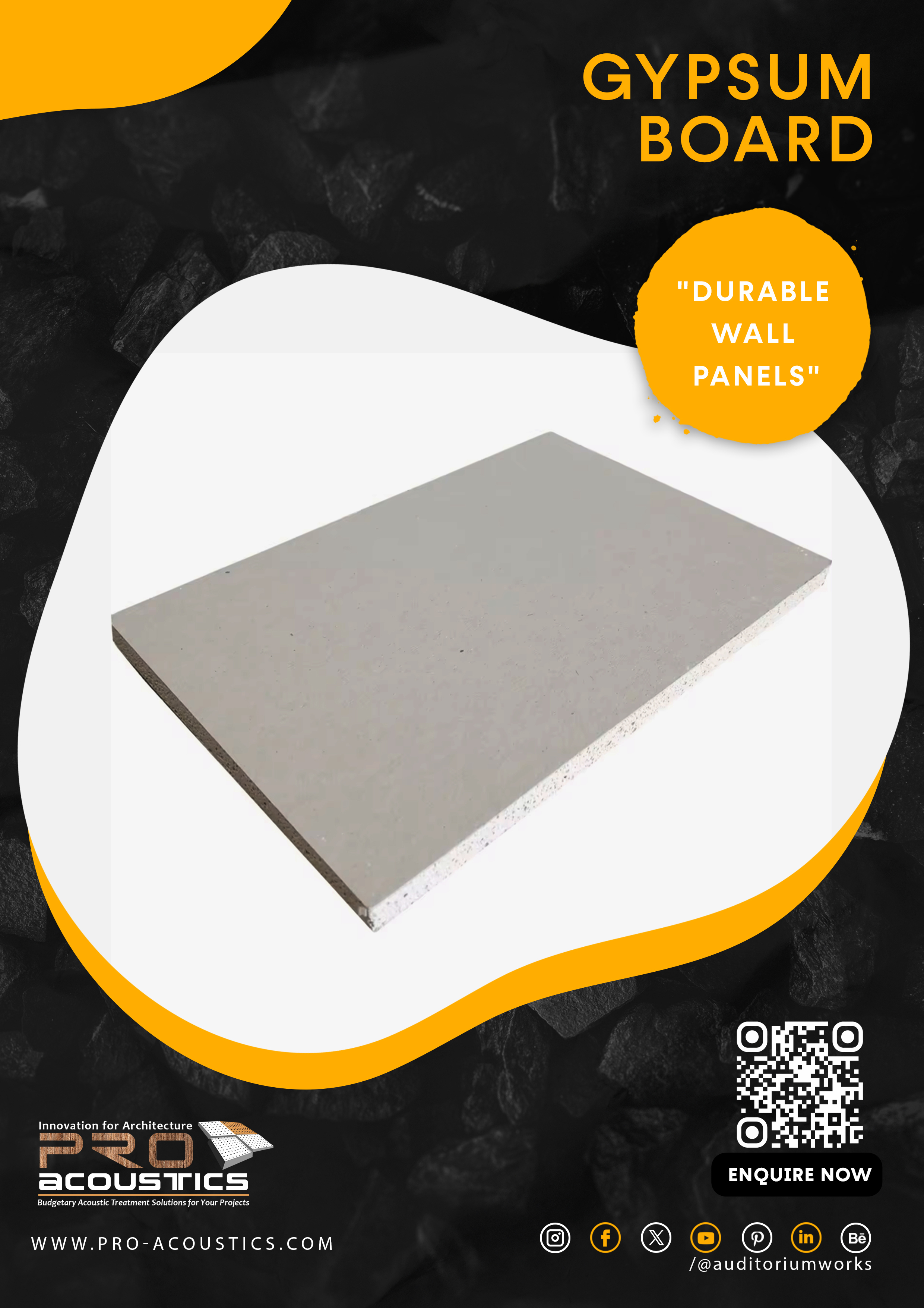 Gypsum Board - Lightweight 4x8 Feet Fire-resistant | Easy Installation ...