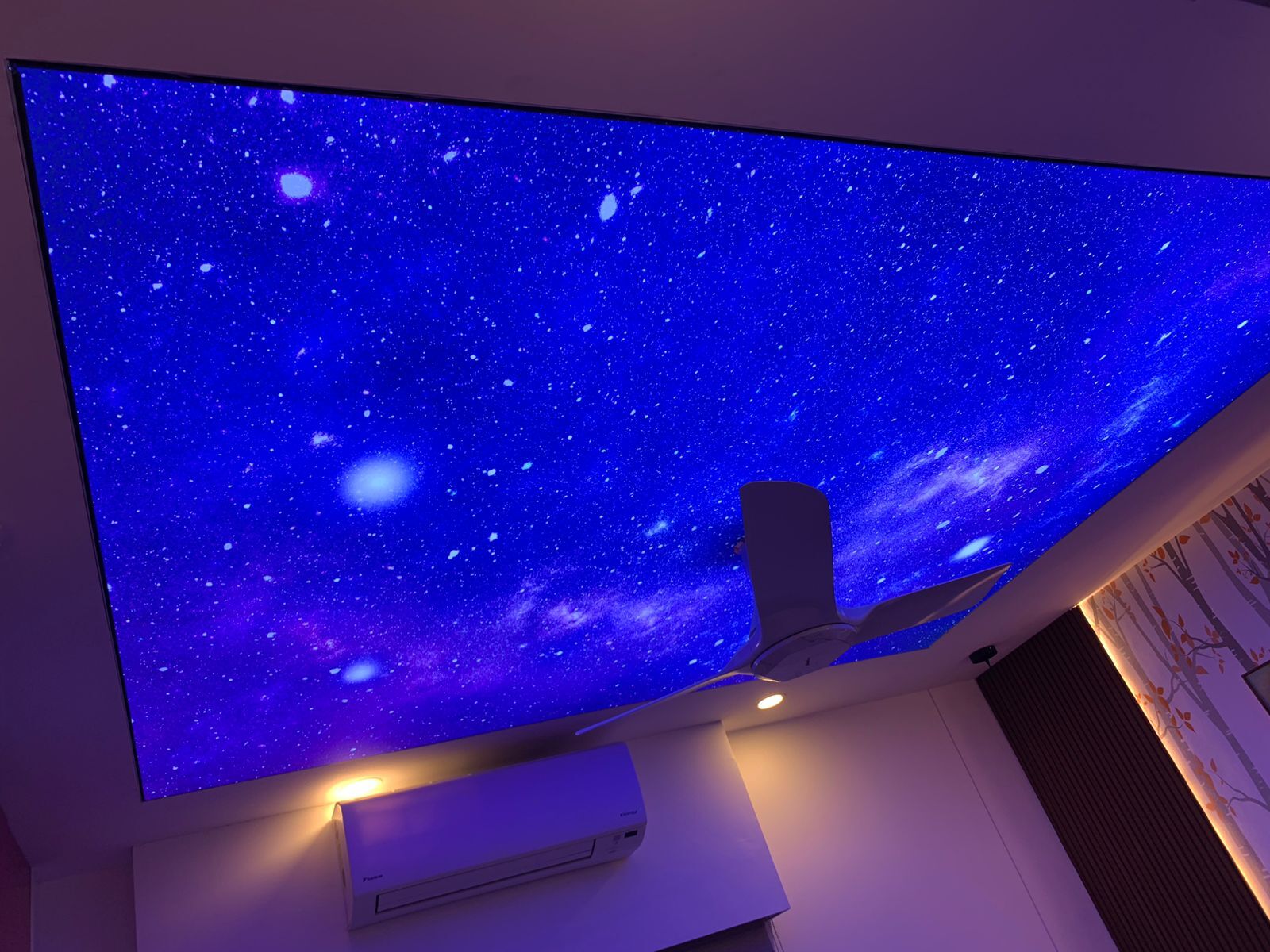 Interactive Stretch Ceiling - .18mm Thickness | Customizable Patterns ...