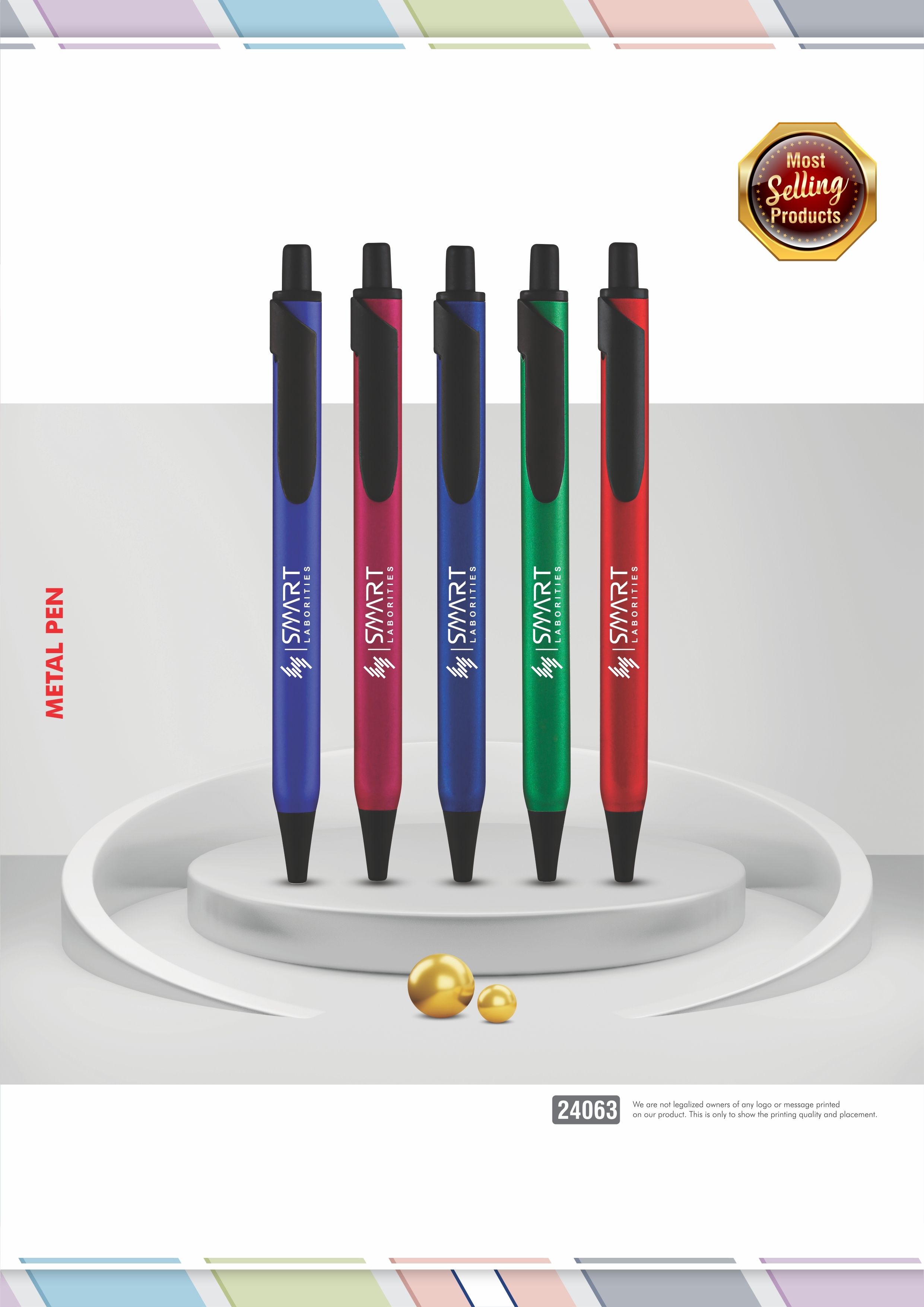 T-shock Metal Ball Pen - Aluminium Body, Triangle Shape, Full Black ...