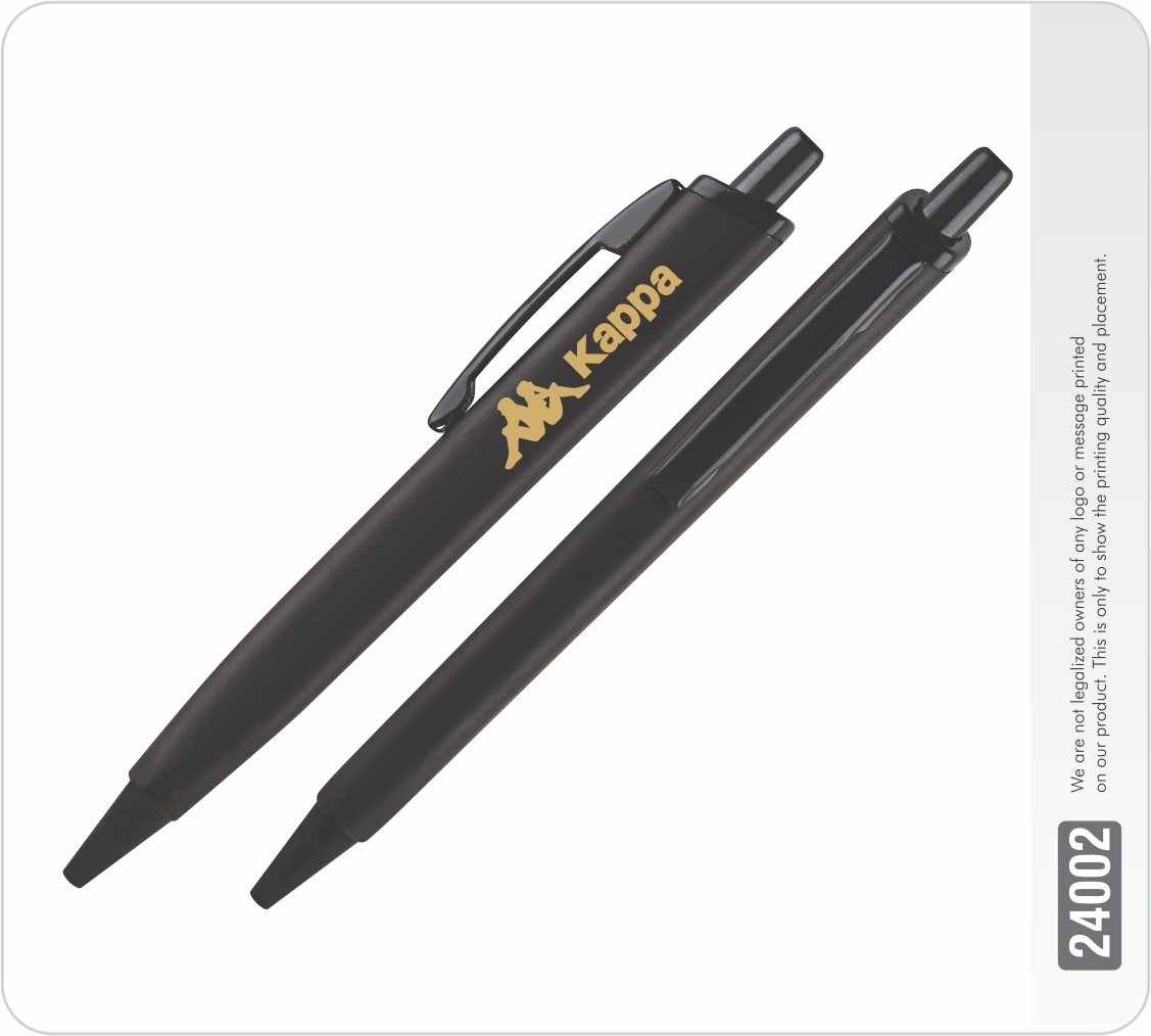 Square Full Black Ball Pen - High Quality Plastic, Click Mechanism With ...