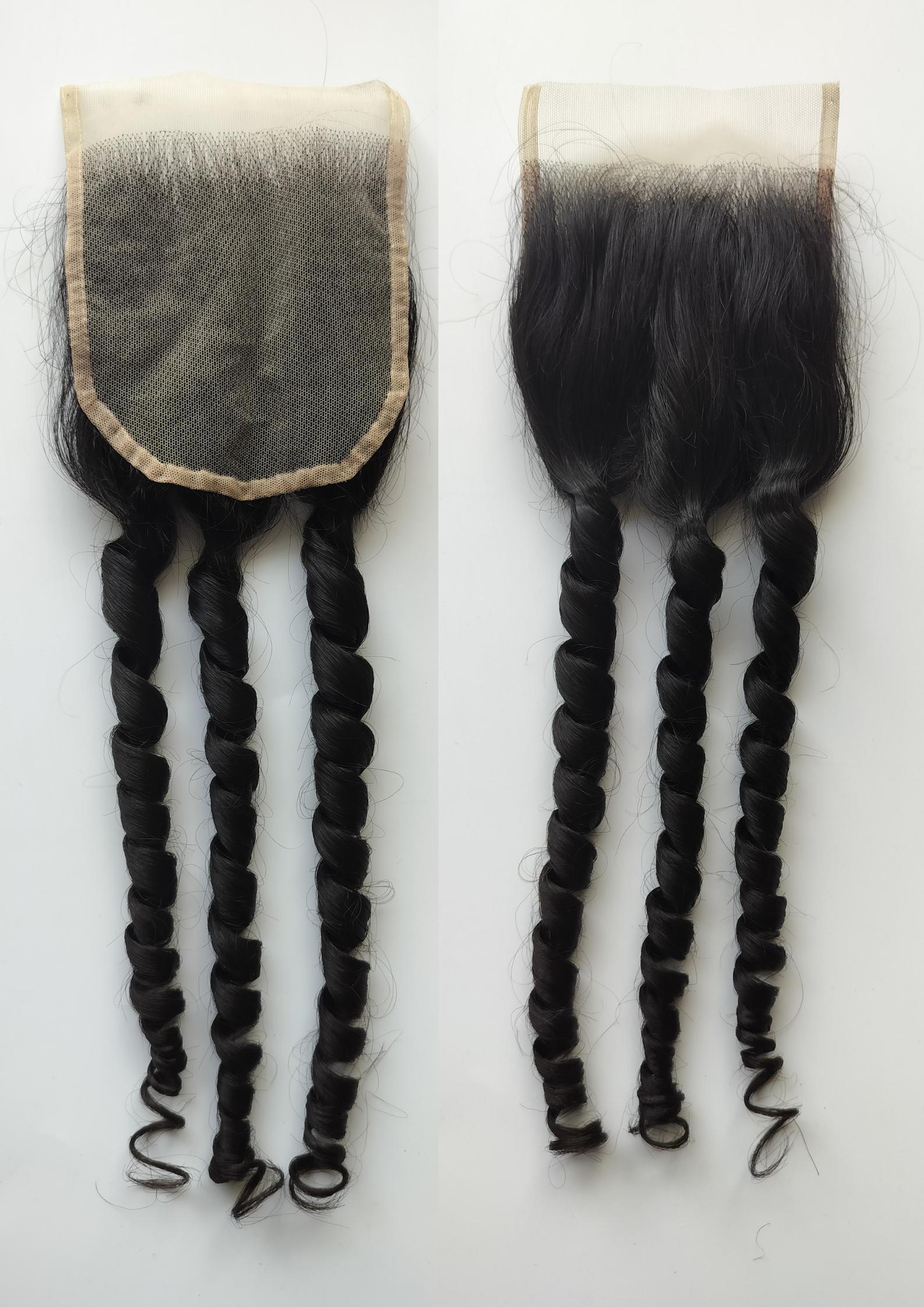 Wholesale Indian Transparent Lace Natural Color Roll Curly Human Hair ...