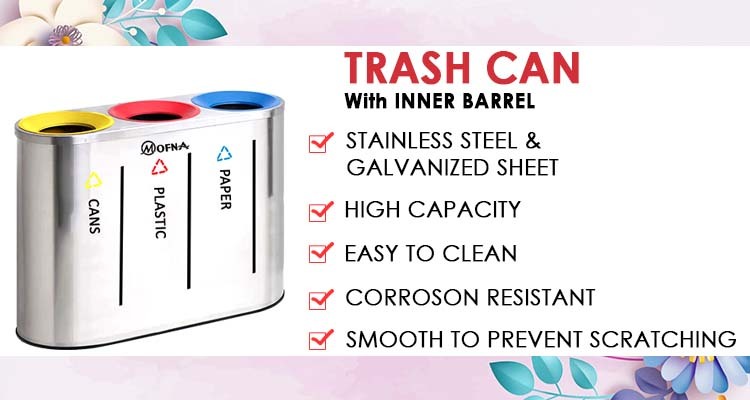 Stainless Steel Trio Dustbin at 12800.00 INR in New Delhi | Mofna ...
